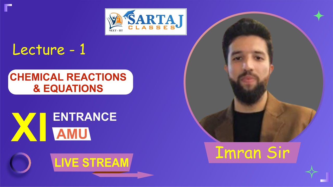 Chemical Reactions & Equations | XI Entrance AMU - YouTube