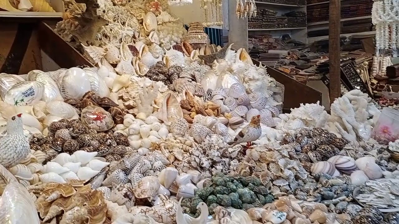 Cox's Bazar sea beach shells shop - YouTube