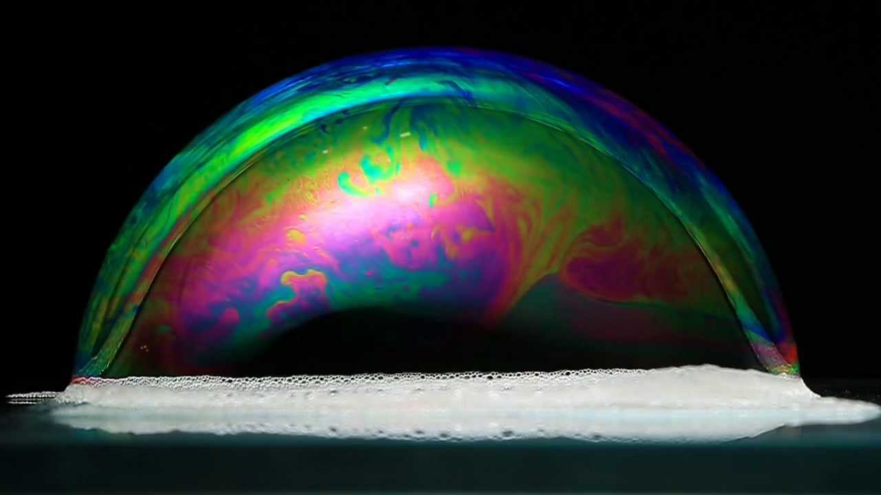Soap bubble closeup 4x slowed - YouTube