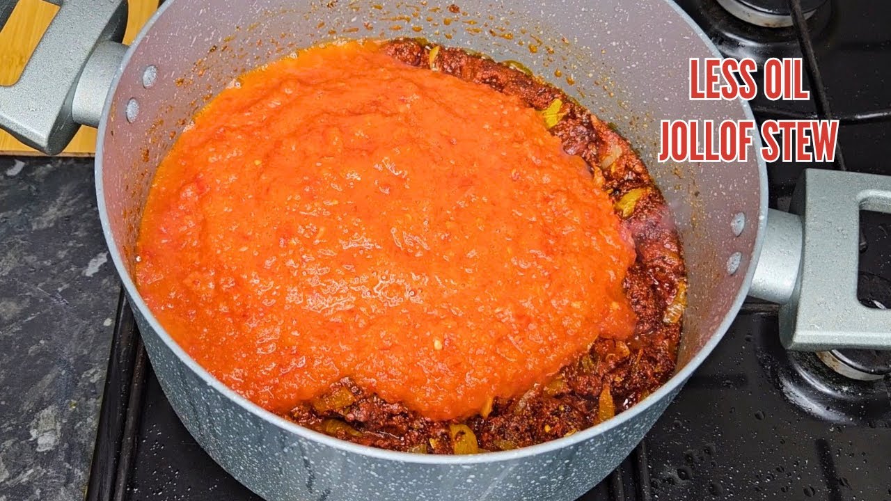 HOW TO MAKE JOLLOF RICE STEW WITH LESS OIL | NIGERIAN JOLLOF STEW ...