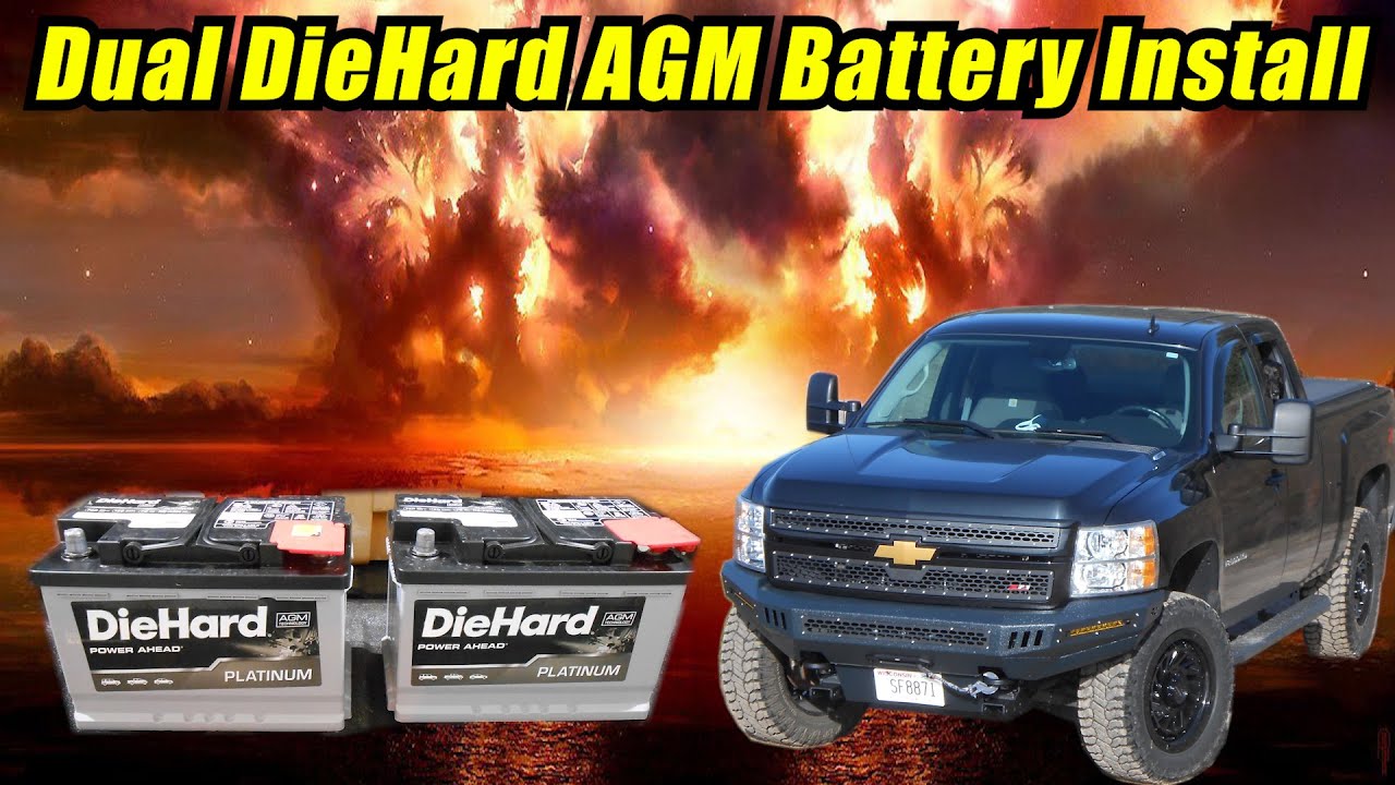 2009 Silverado 2500HD Dual DieHard AGM Battery Install - YouTube