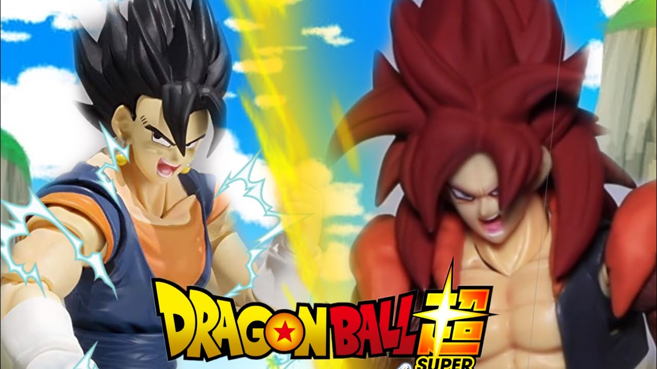 Super sayian 4 Gogeta vs super vegito stop motion dragon ball super ...
