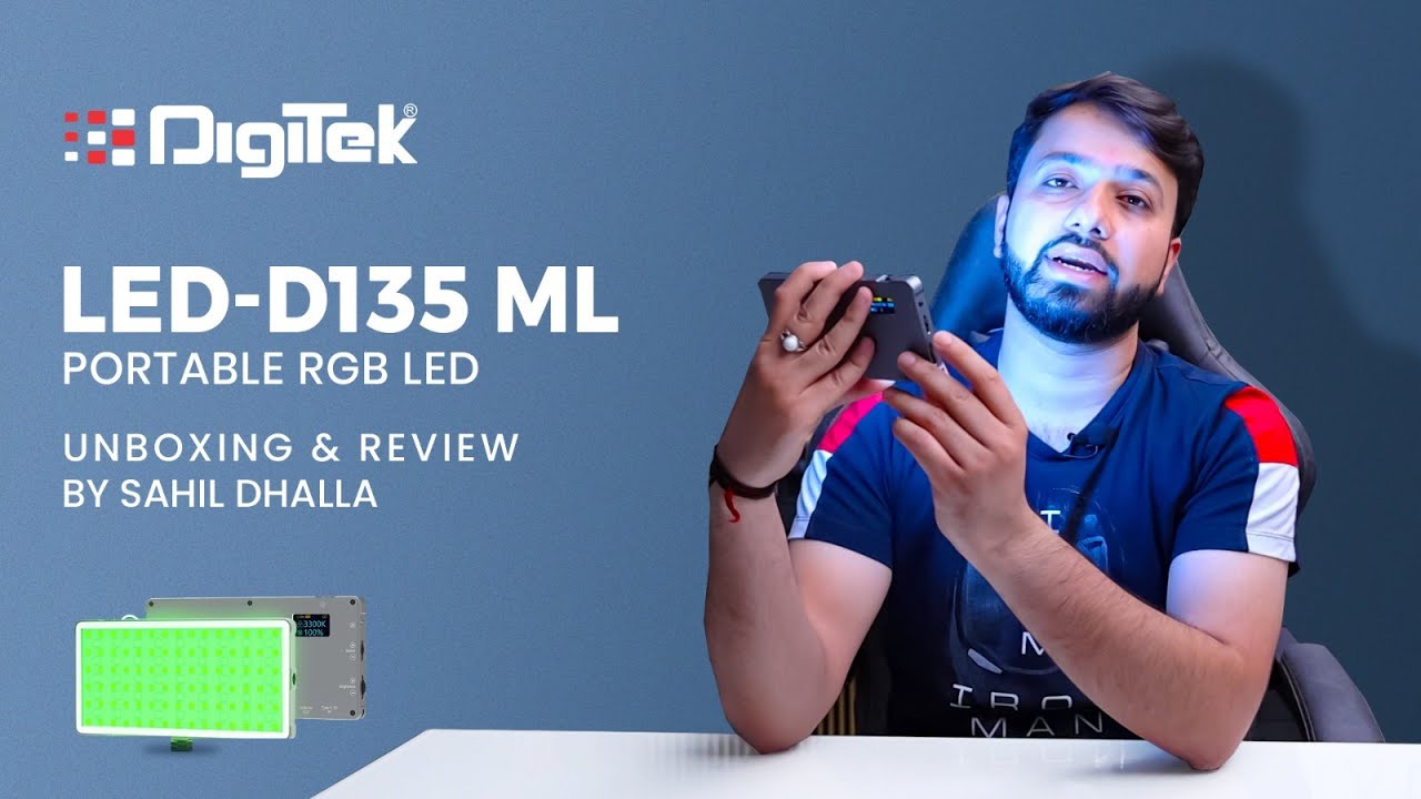 Review by Sahil Dhalla | Digitek Portable RGB LED 12w Video Light with ...