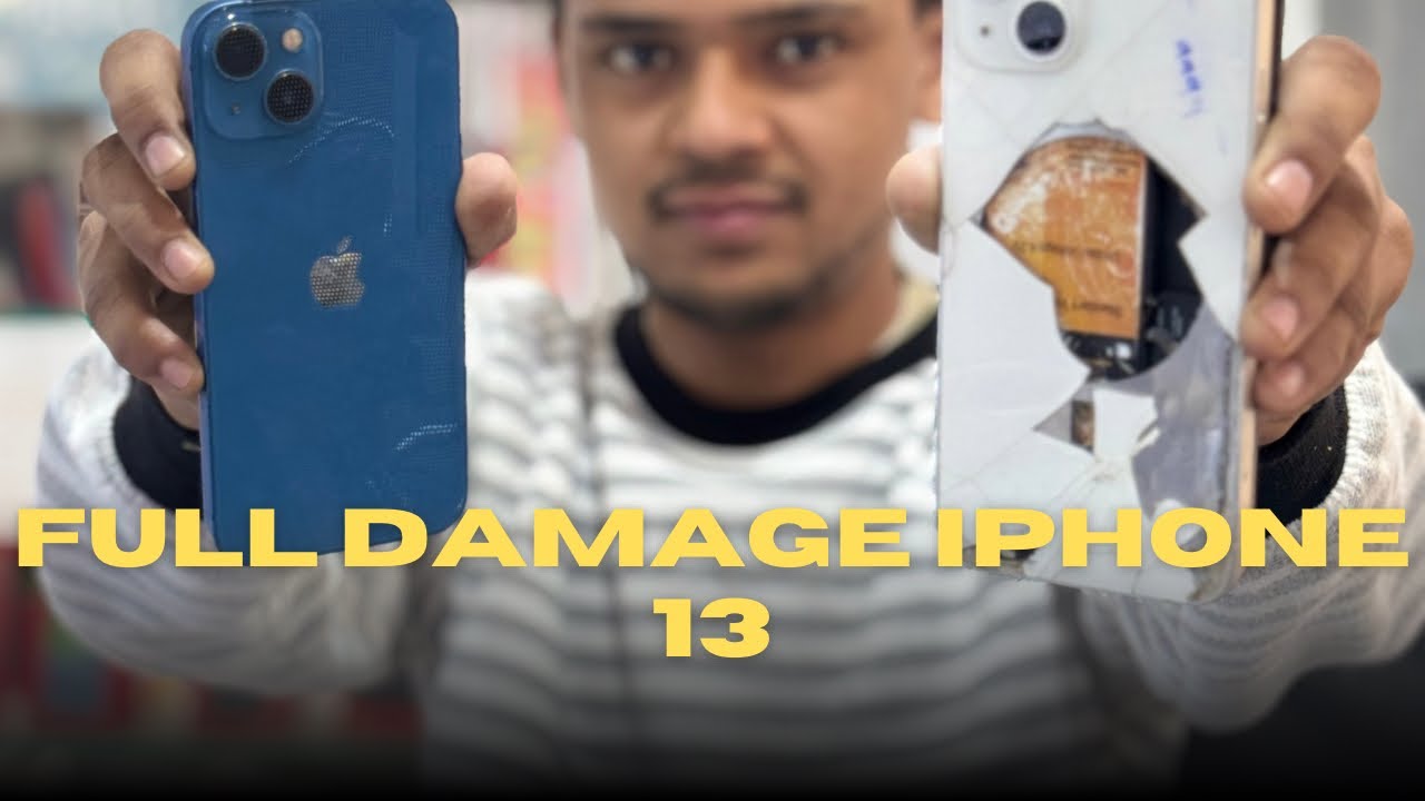 iPhone 13 full damage housing and display fix - YouTube