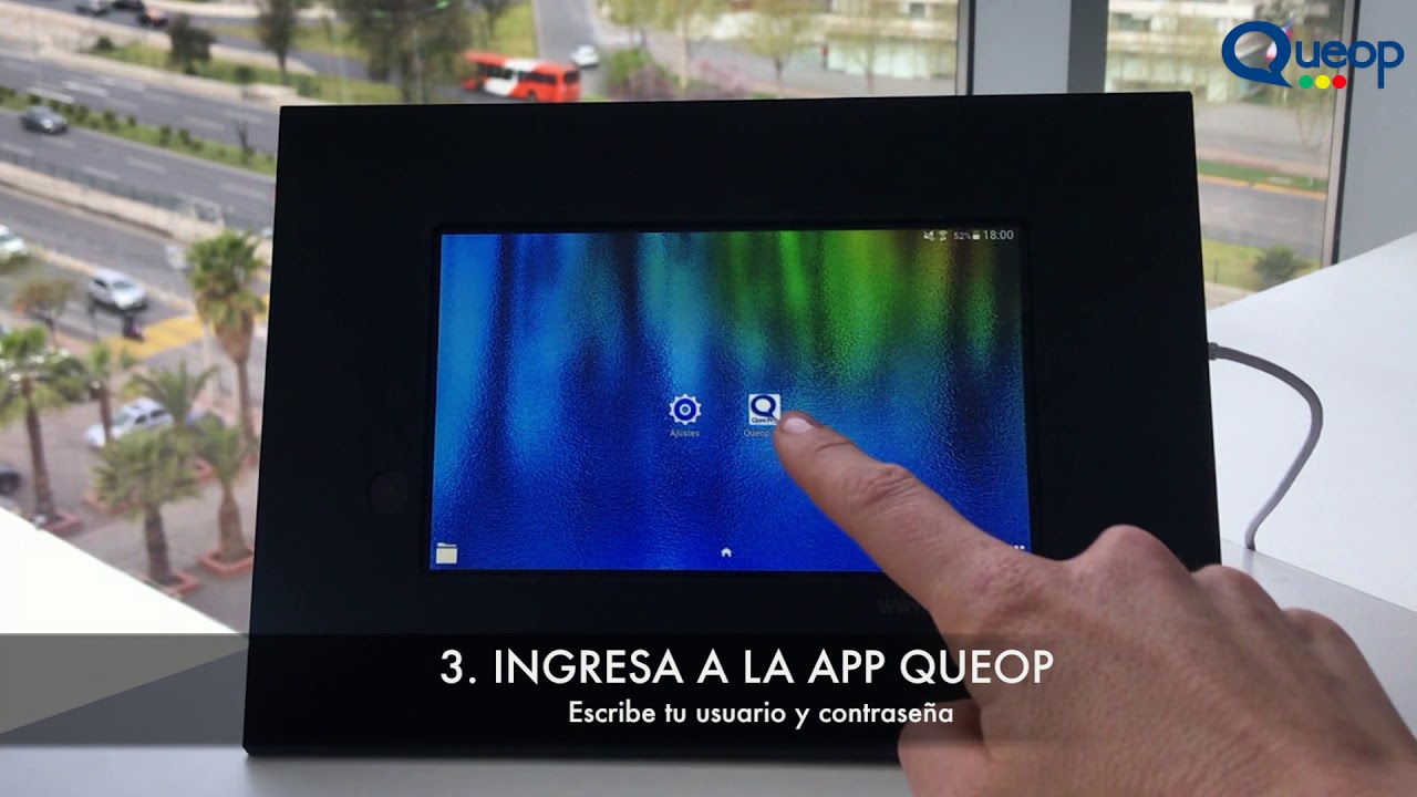 Cómo encender el tablet y activar la encuesta Queop com - YouTube