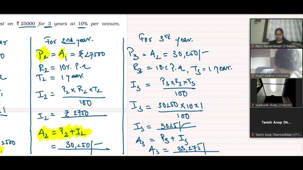 VIII CBSE - Maths ch# Comparing Quantities: Part 3.1 - Compound ...