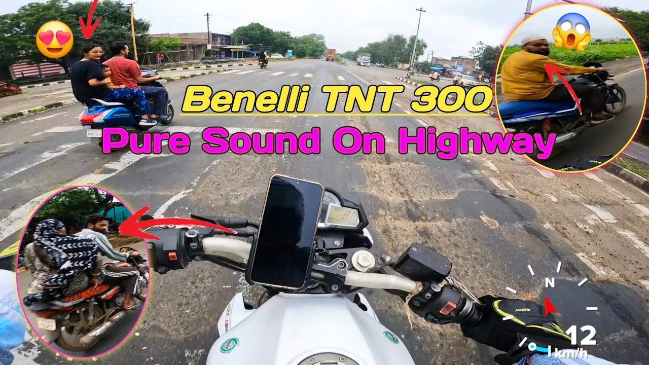 Benelli TNT 300🚀 | Pure Sound 🔊On Highway | Cute Public Reaction || # ...
