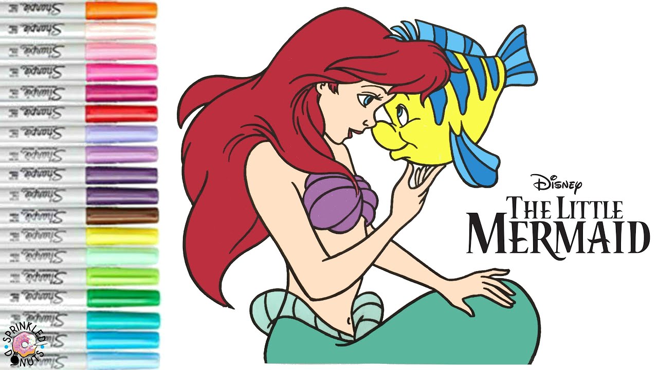 Disney Princess The Little Mermaid Ariel and Flounder Nose Kiss - YouTube