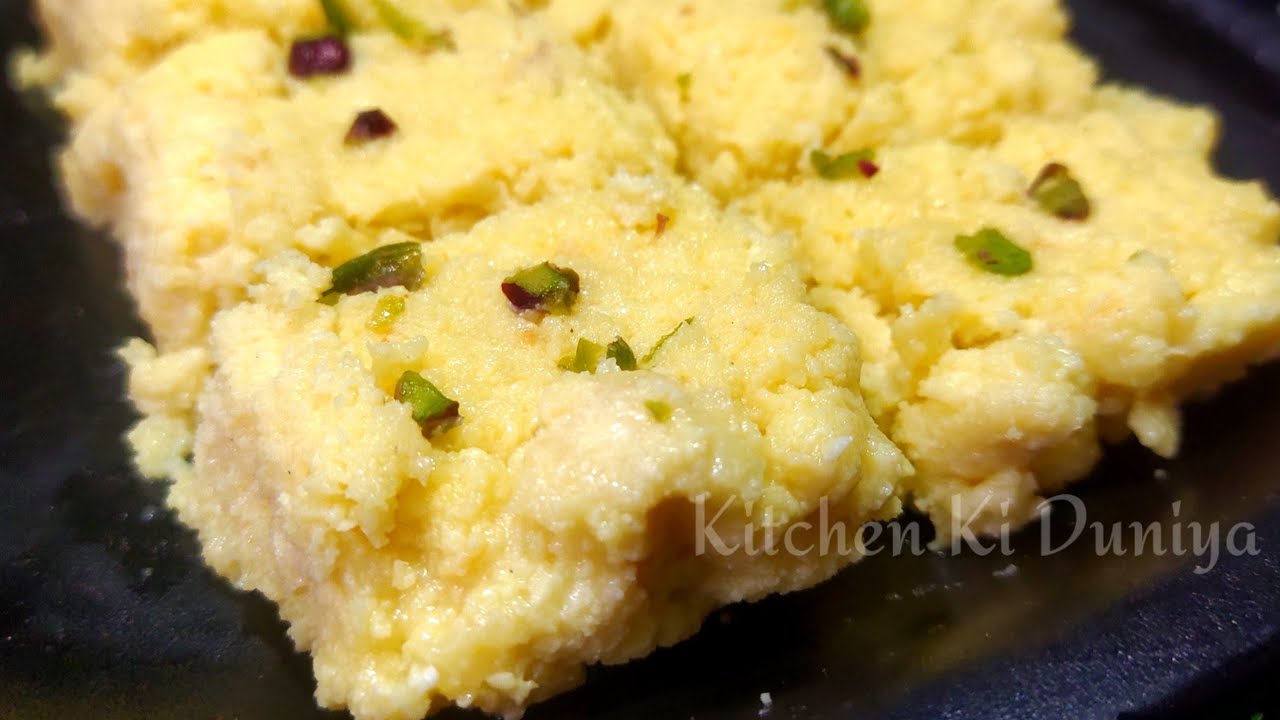 एक ग्लास दूध और थोड़े से पनीर से बनाए पनीर की कलाकंद बर्फी|paneer barfi ...