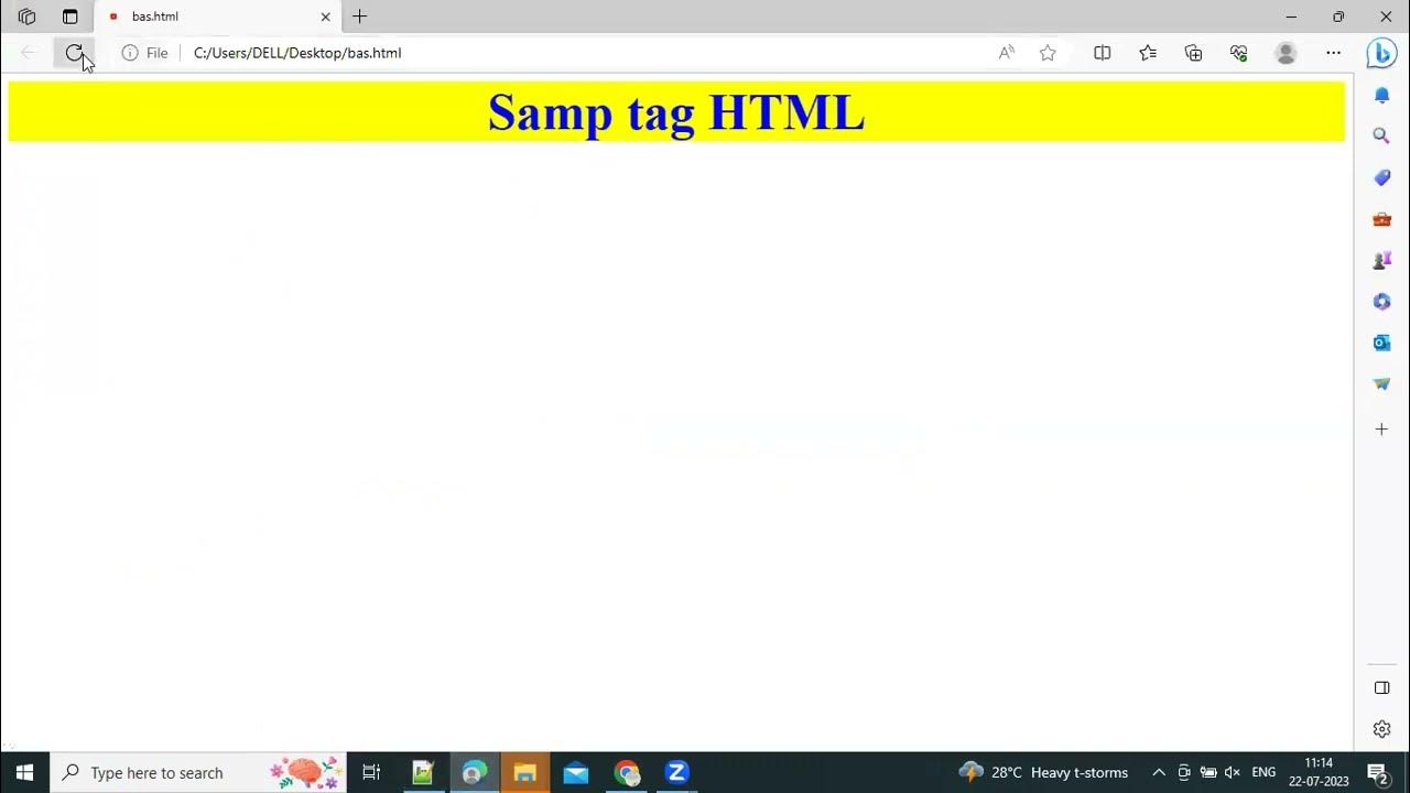 How to use samp tag in HTML - YouTube