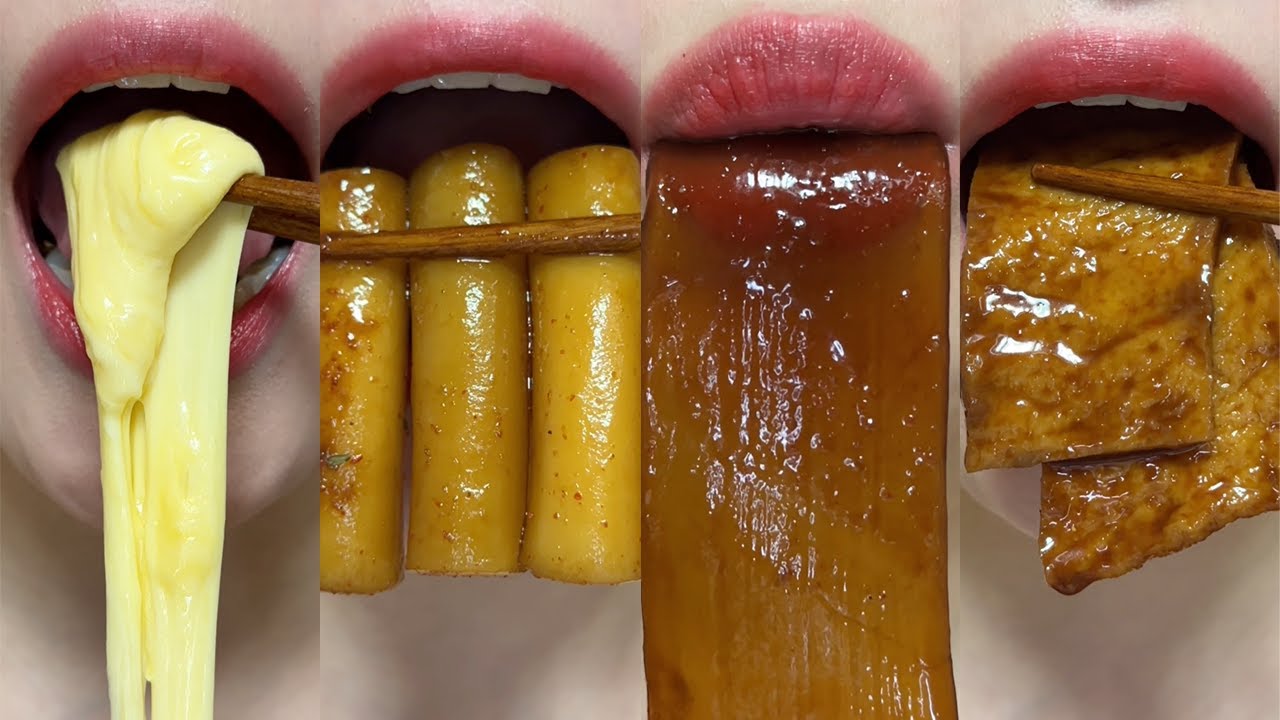 asmr CHEESE SPICY BLACK NOODLE TTEOKBOKKI MUKBANG eating sounds - YouTube