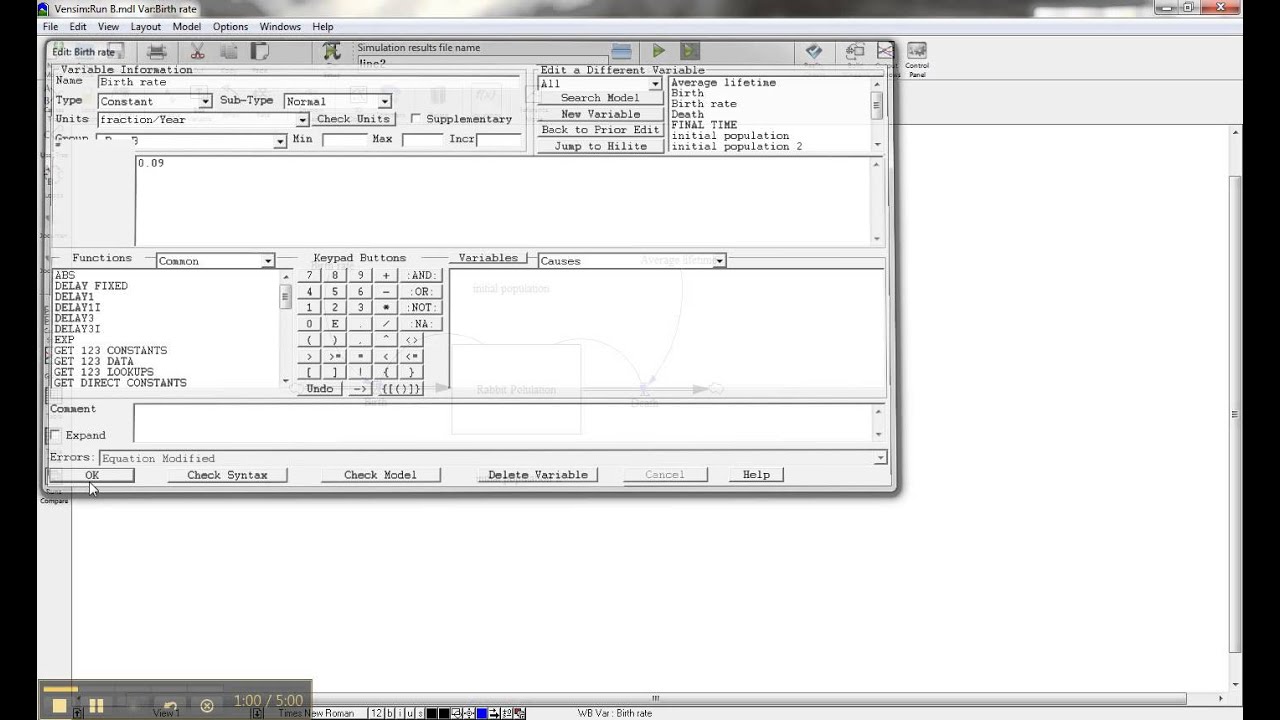 How to make the chart of 2 scenarios in Vensim - YouTube