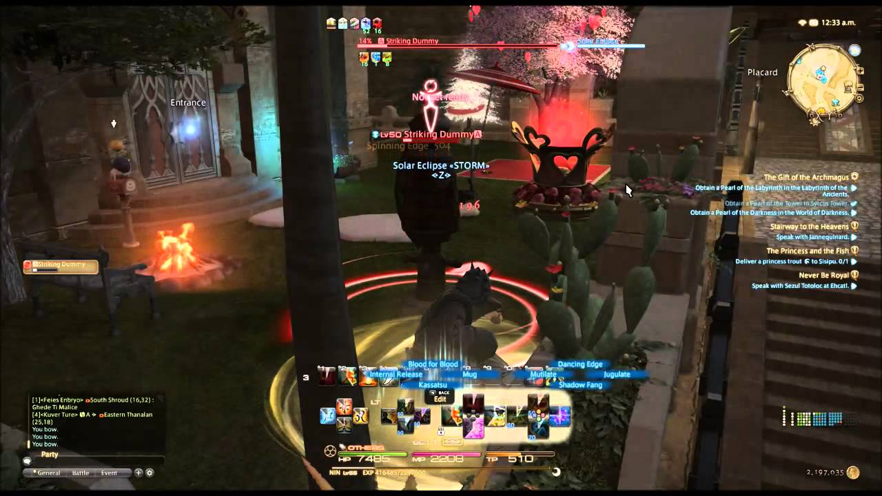 FINAL FANTASY XIV : Heavensward - ninja combo lv55 - YouTube