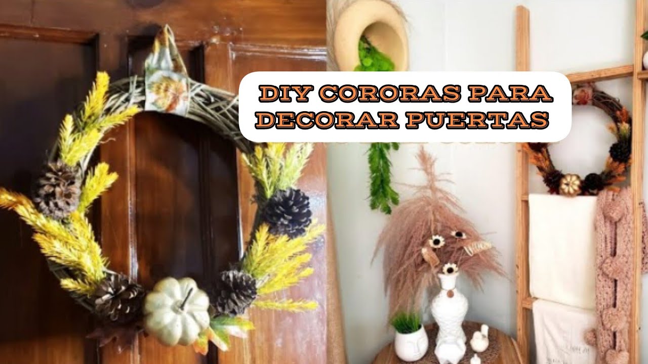 DIY para decorar en otoño 2024 / Manualidades faciles / coronas para ...