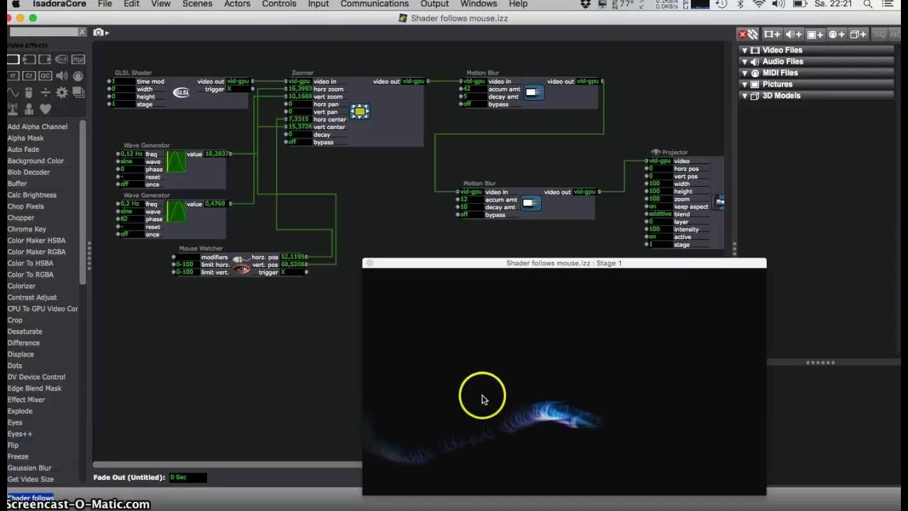 GLSL Shader follows mouse - YouTube