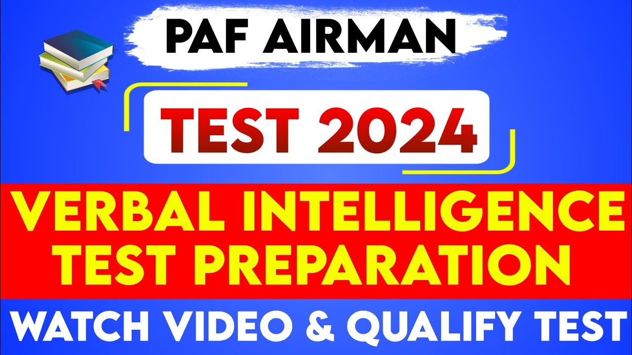 PAF AEROTRADE TEST PREPARATION 2024|PAF AIRMAN VERBAL INTELLIGENCE TEST ...