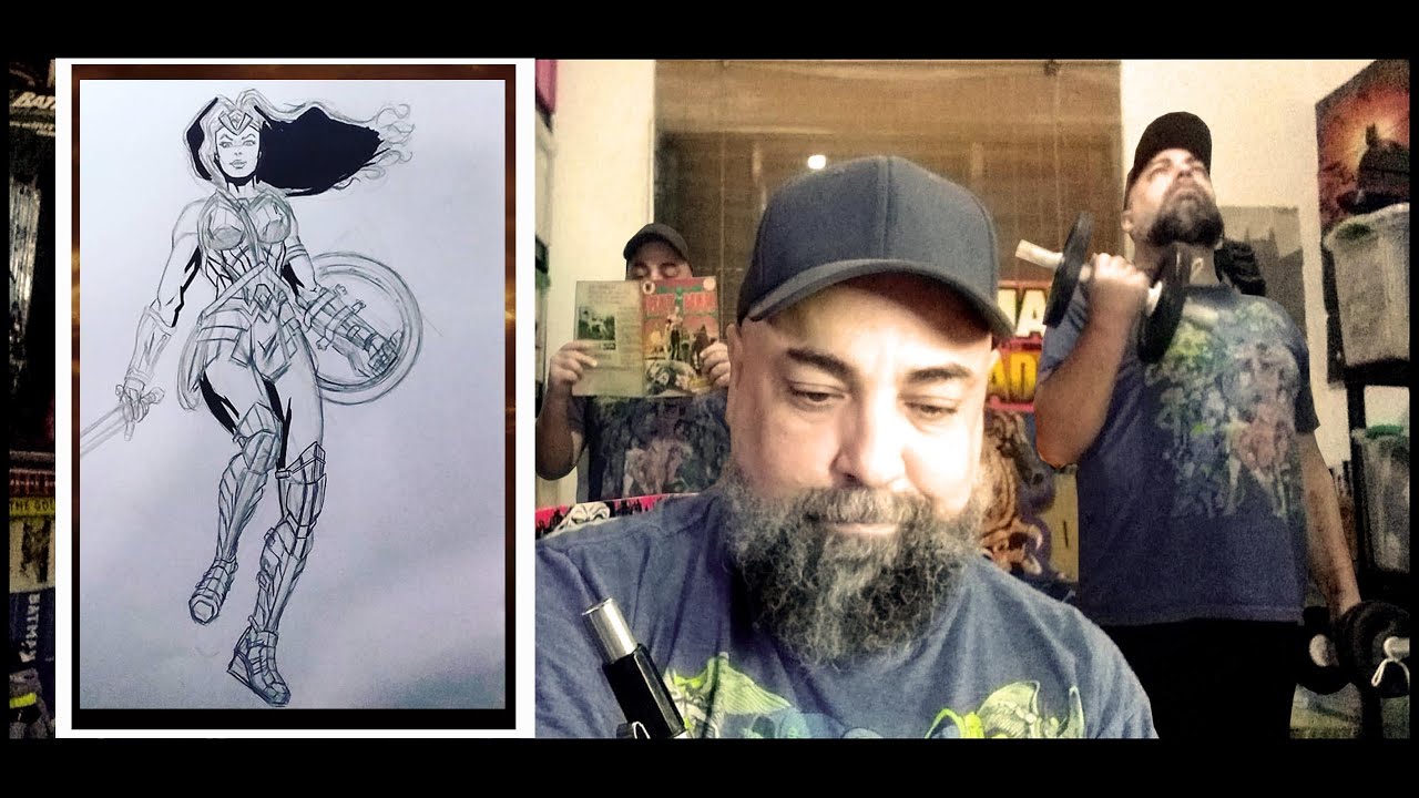 Luis Maximus-Live Drawing Wonder Woman - YouTube