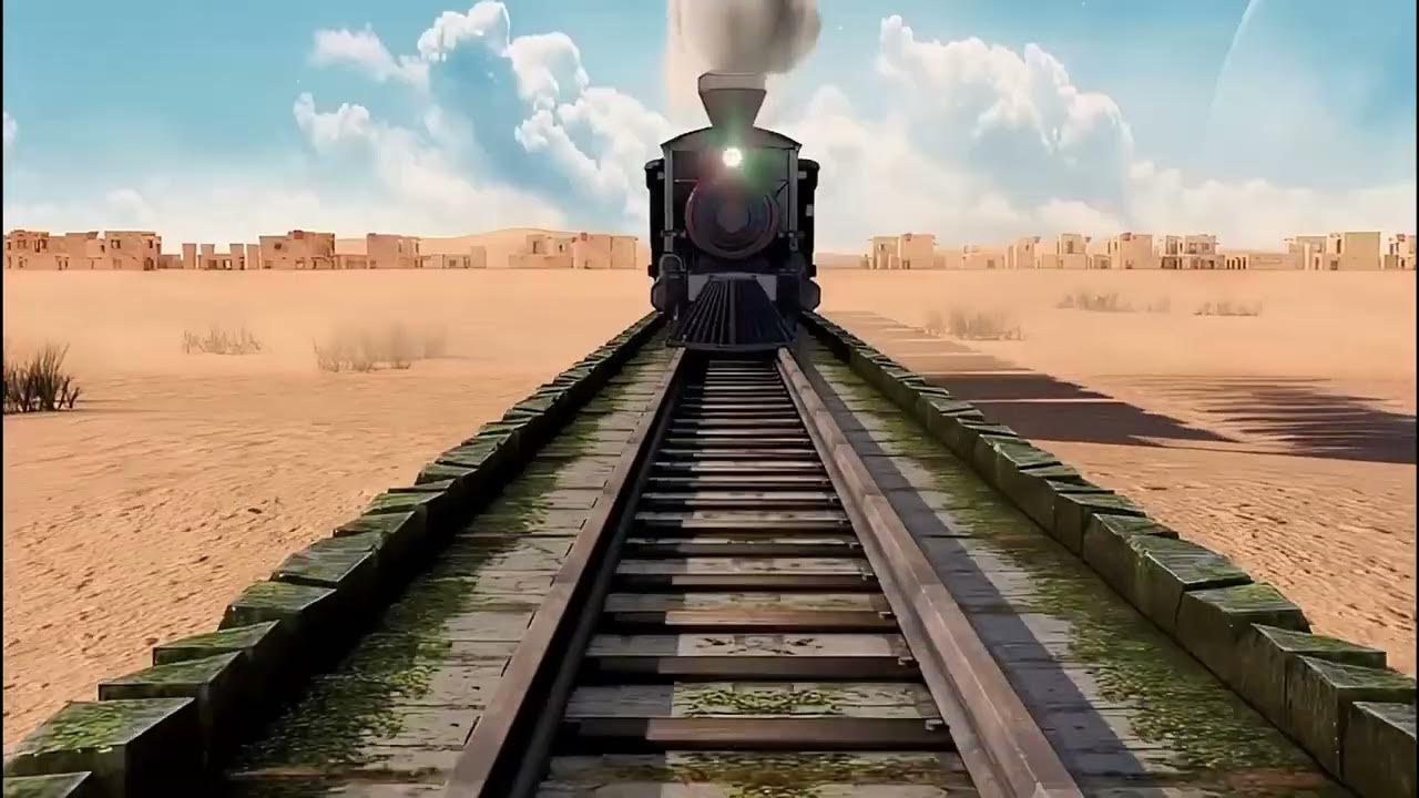 3d train animation - YouTube
