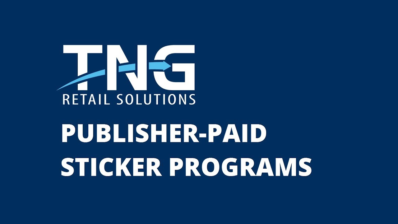TNG - Publisher-Paid Sticker Programs - YouTube