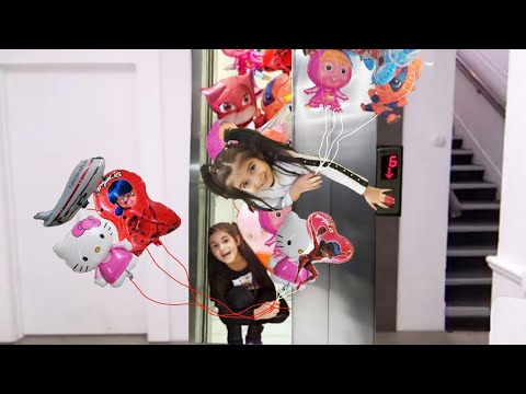 Melisa Uçan Balonları Asansöre Doldurdu.