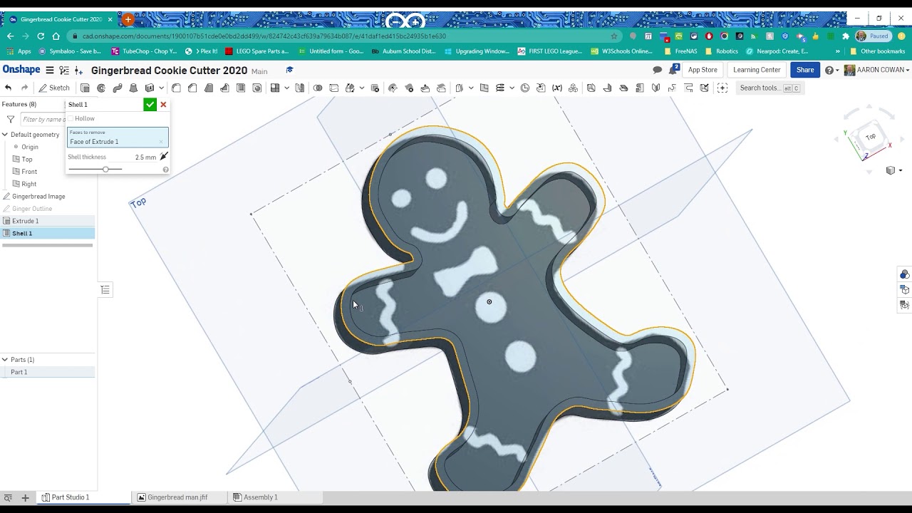 Gingerbread Man Part 2 Creating the basic cutter - YouTube