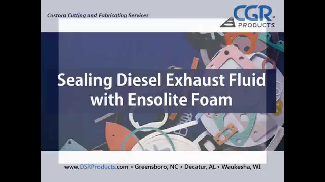 Using Ensolite Foam To Seal Exhaust Fluid - YouTube