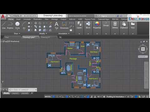 AutoCAD Floor Plan Drawing Part1 - YouTube
