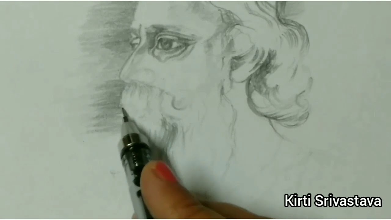 Tagore portrait || Rabindra Jayanti Tribute || - YouTube