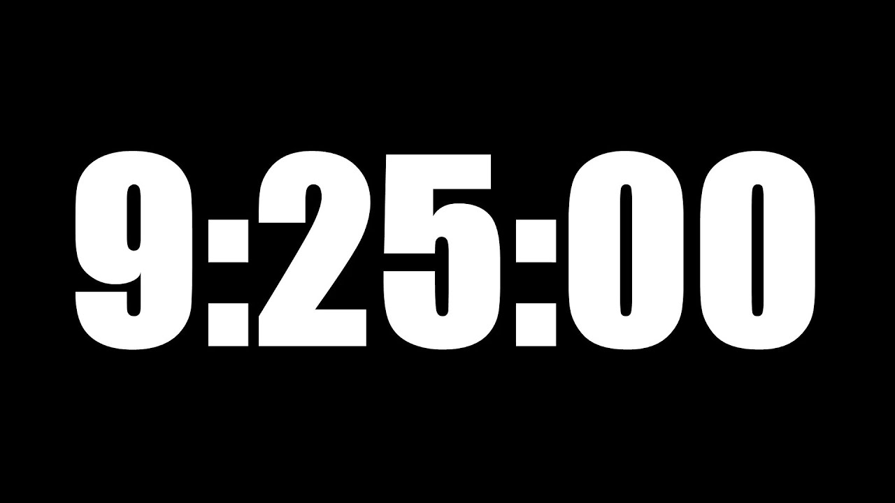 9 HOUR 25 MINUTE TIMER • 565 MINUTE COUNTDOWN TIMER ⏰ LOUD ALARM ⏰ ...