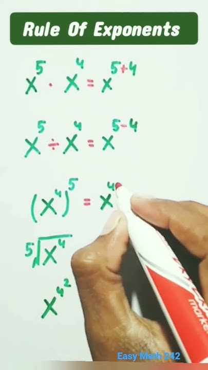 Rules of exponents - How to solve exponents - Basic maths #exponents # ...