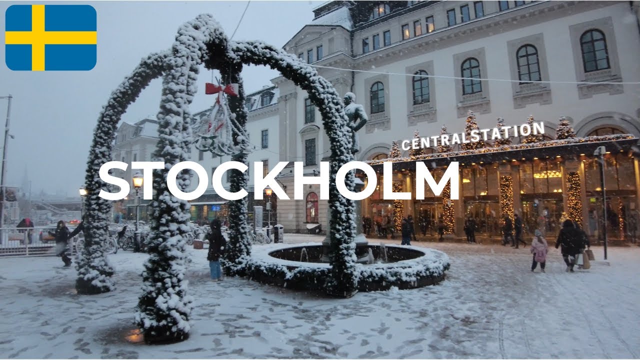 Stockholm Sweden 🇸🇪 - Walking in the Snow - November 2022 - YouTube