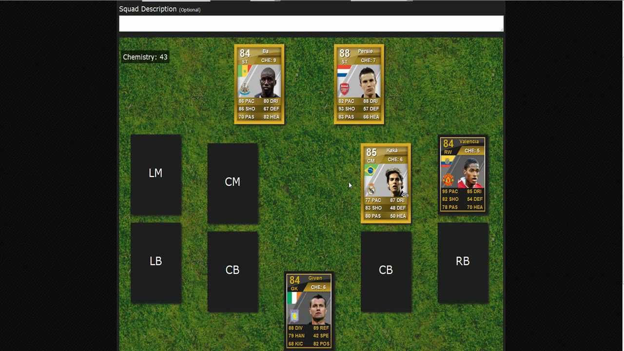 Fifa 13 UT | Online Squad Creator | FUTHead | Chemistry Help - YouTube