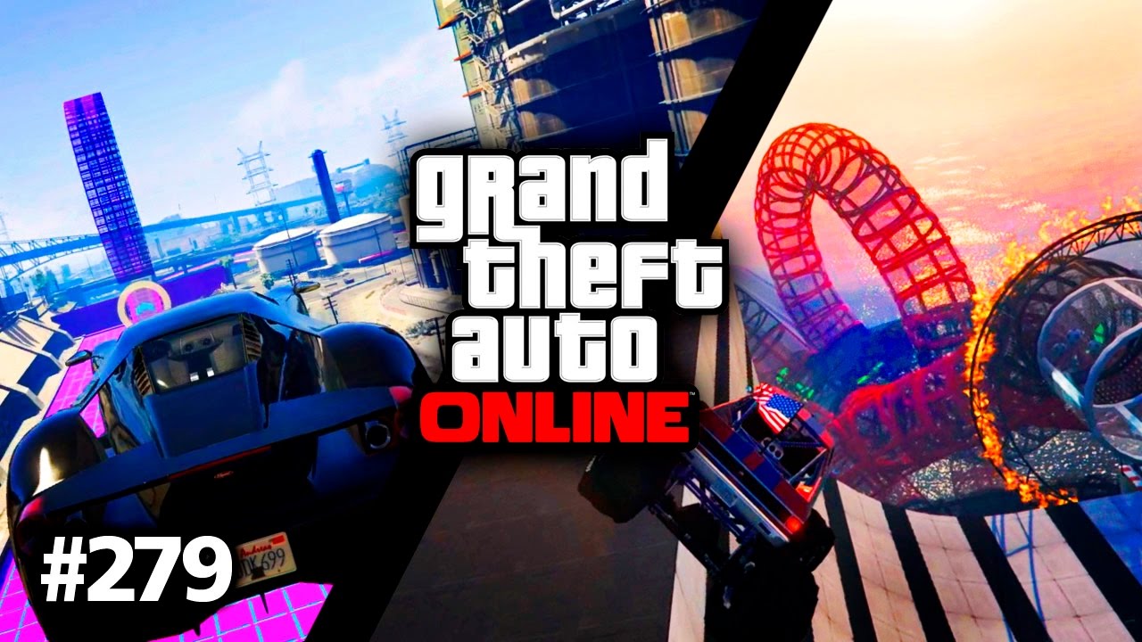 GTA V Online #279 PC • Biggest Stunt Ramp GTA + Super Stunt 101 #14 ...