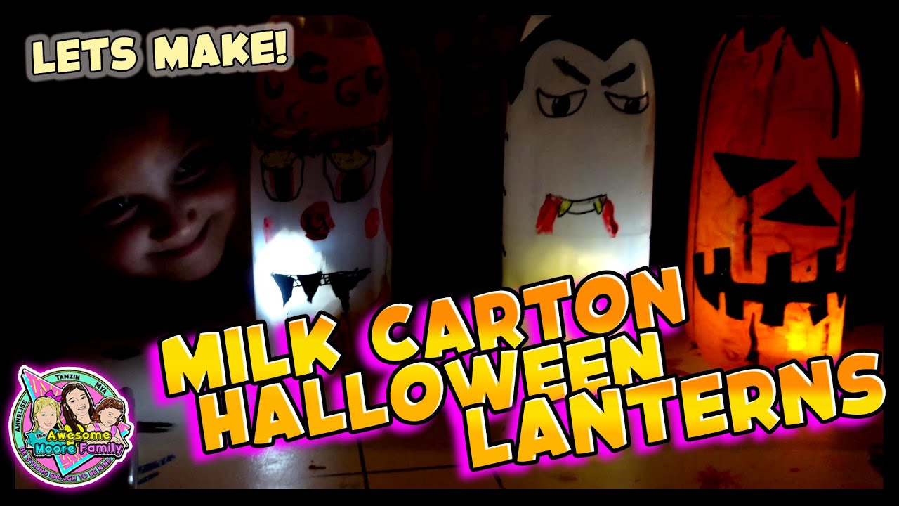 Making Halloween Lanterns from MILK CARTONS - Pumpkin Alternatives ...