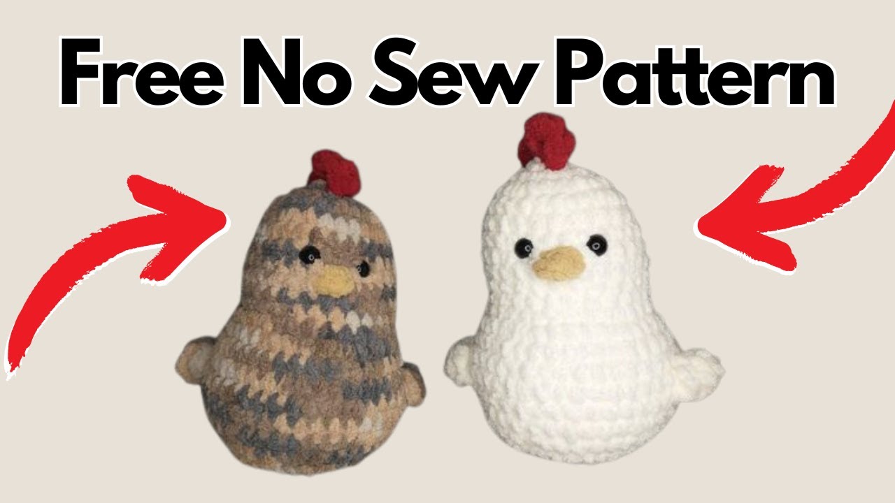 No Sew Crochet Chicken Tutorial For Beginners: Mama Maran the Hen - YouTube