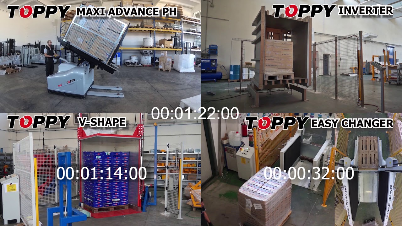 TOPPY pallet changers comparison (stationary and mobile pallet inverter ...