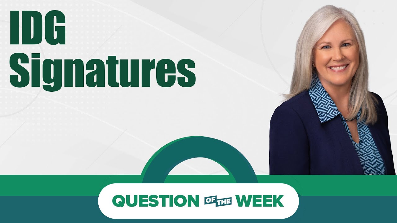 Question of the Week - IDG Signatures - YouTube