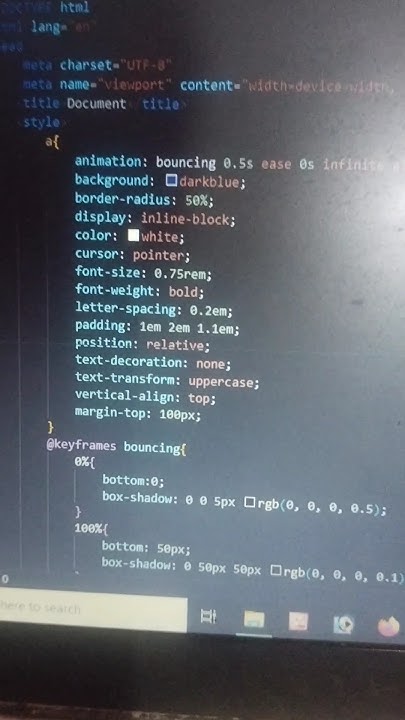 animation bouncing using html, css#html #css - YouTube