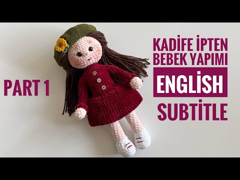 Kadife ipten bebek Yapımı❤️1/4 English Subtitle (arm,leg,kol,bacak) #plushdoll #kadifeiptenbebek