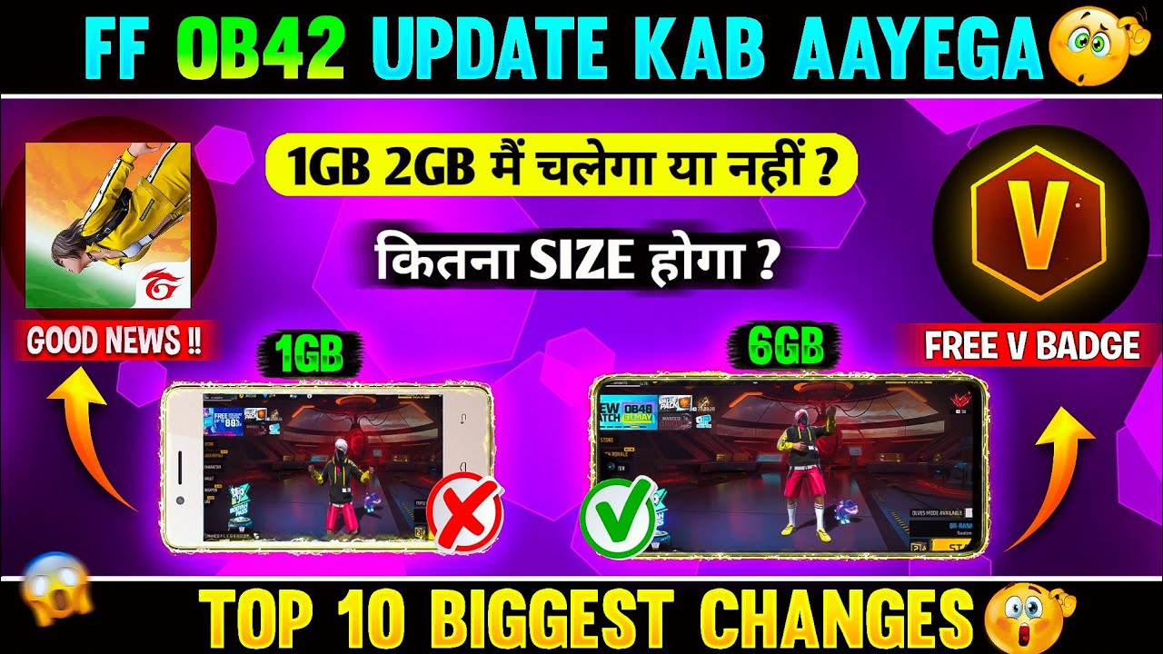 FREE FIRE OB42 UPDATE CHANGES 😲 | FF OB42 UPDATE KAB AAYEGA | FREE FIRE ...