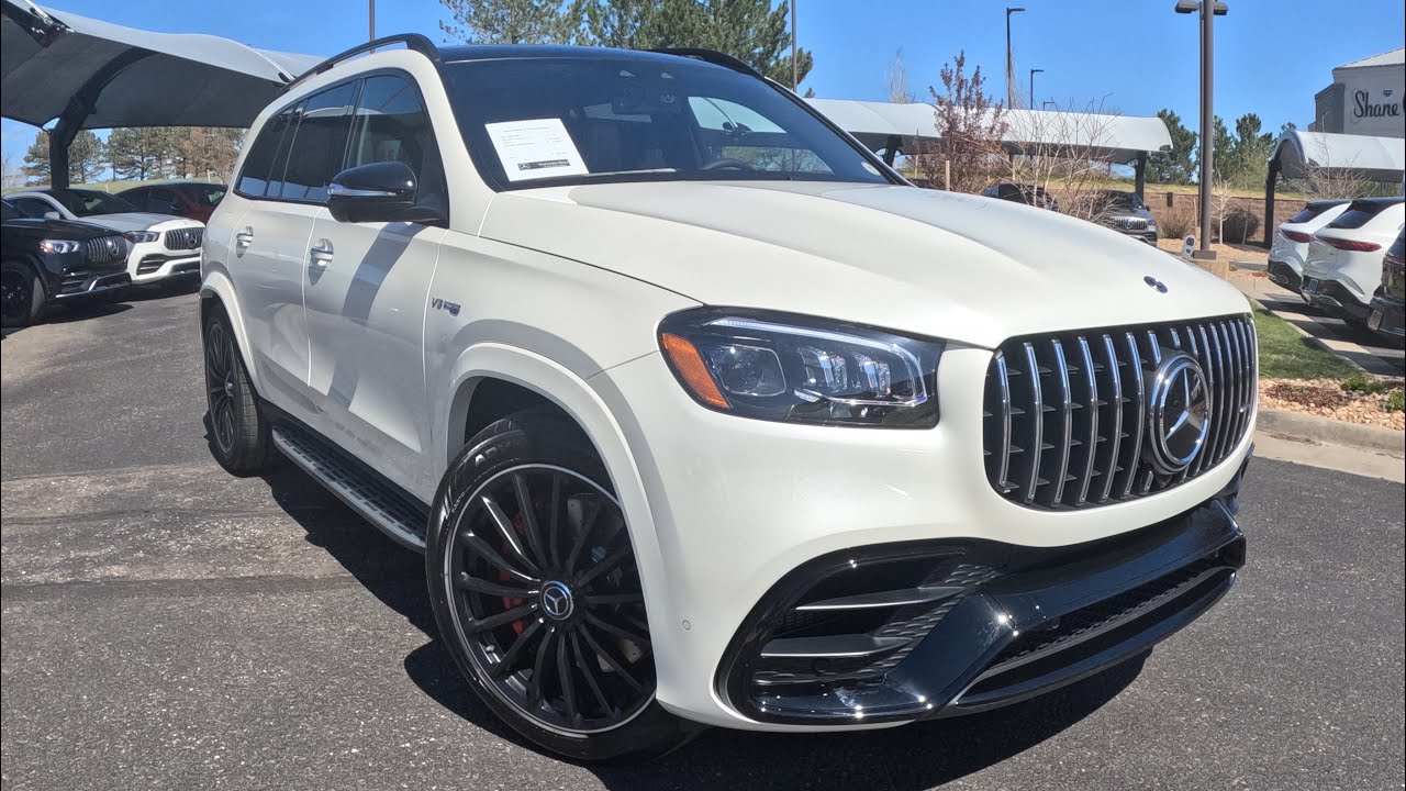 STUNNING DIAMOND WHITE 2023 AMG GLS63 video tour with “the bald guy ...