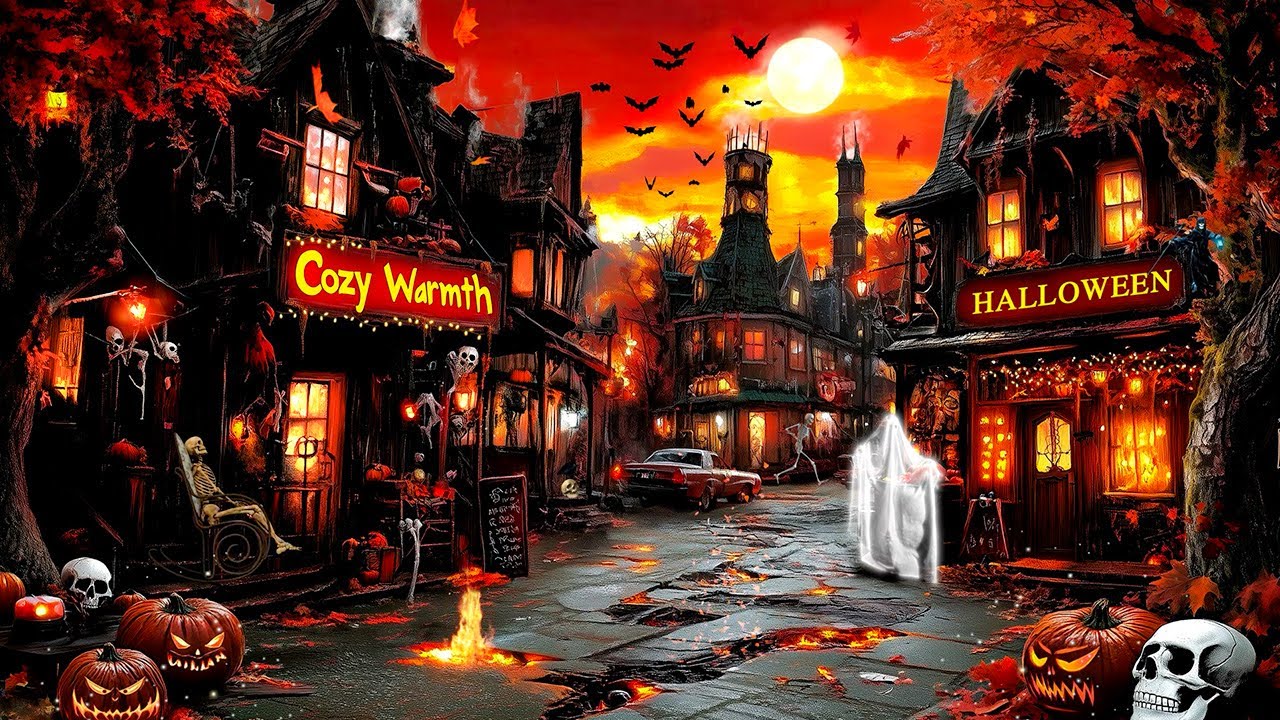 Horror Halloween Ambience Music 👻 Ghost Town Wandering Ghosts 🎃 Best Halloween Instrumental ...