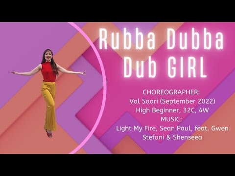 Rubba Dubba Dub GIRL Line Dance, choreo: Val Saari (CAN) - YouTube