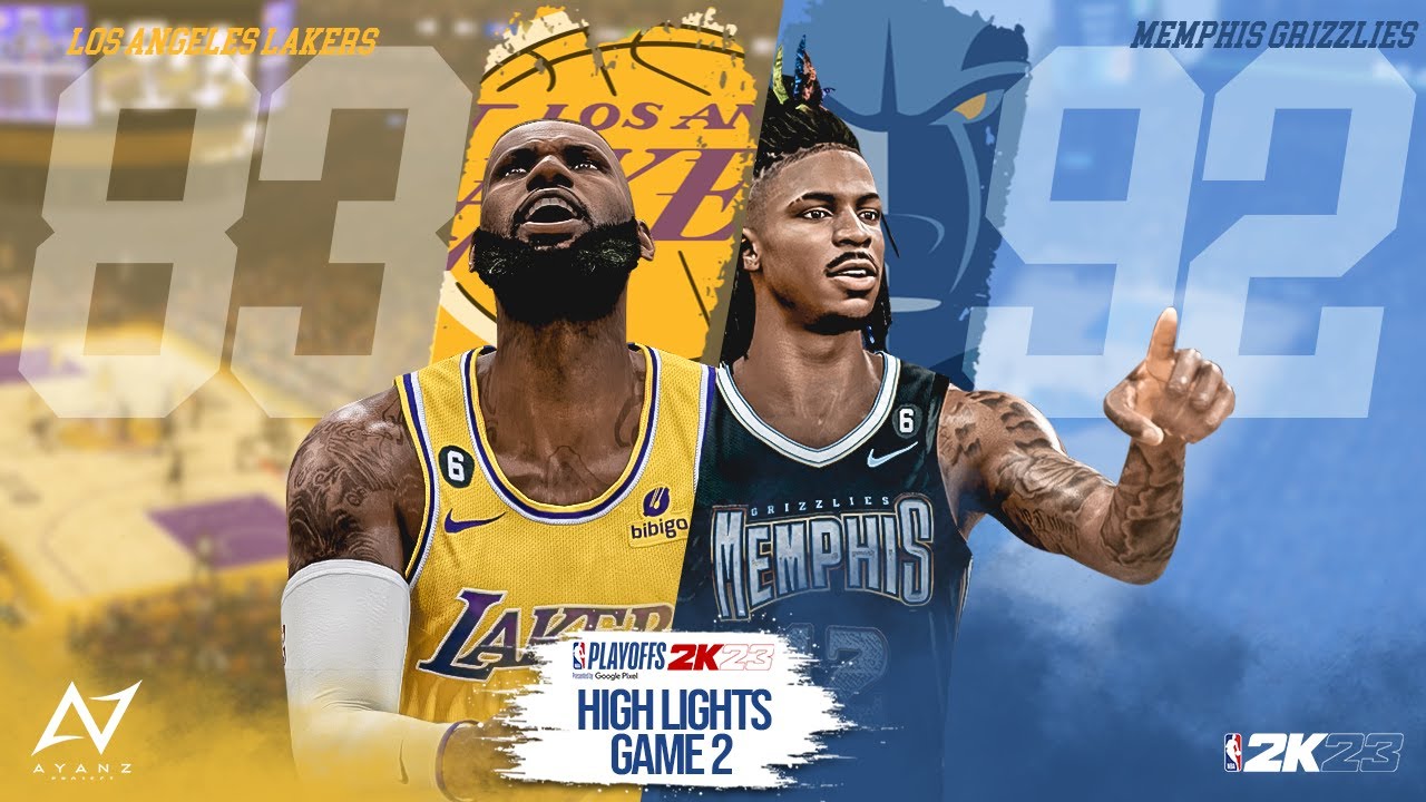 Grizzlies vs Lakers Game 2 Highlights Playoffs - YouTube