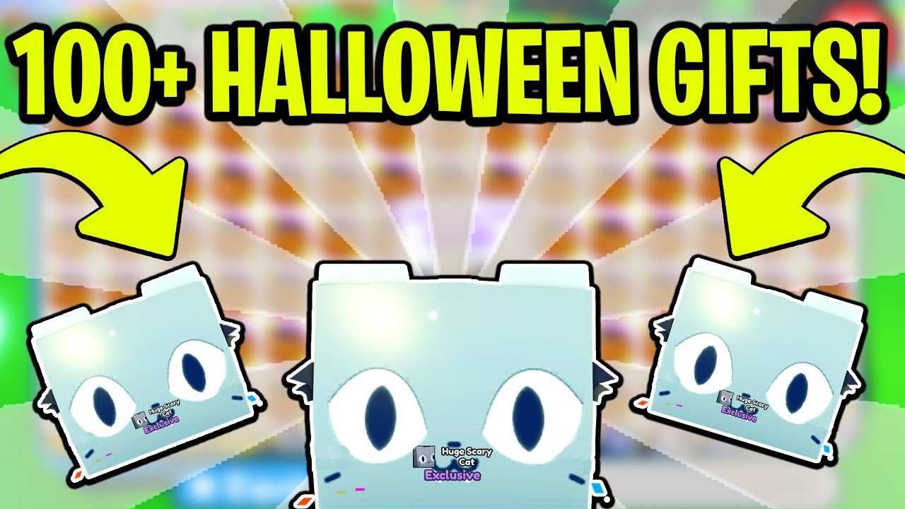 How Many HUGE SCARY CAT Can I Hatch With 100+ Halloween Gifts! Roblox ...