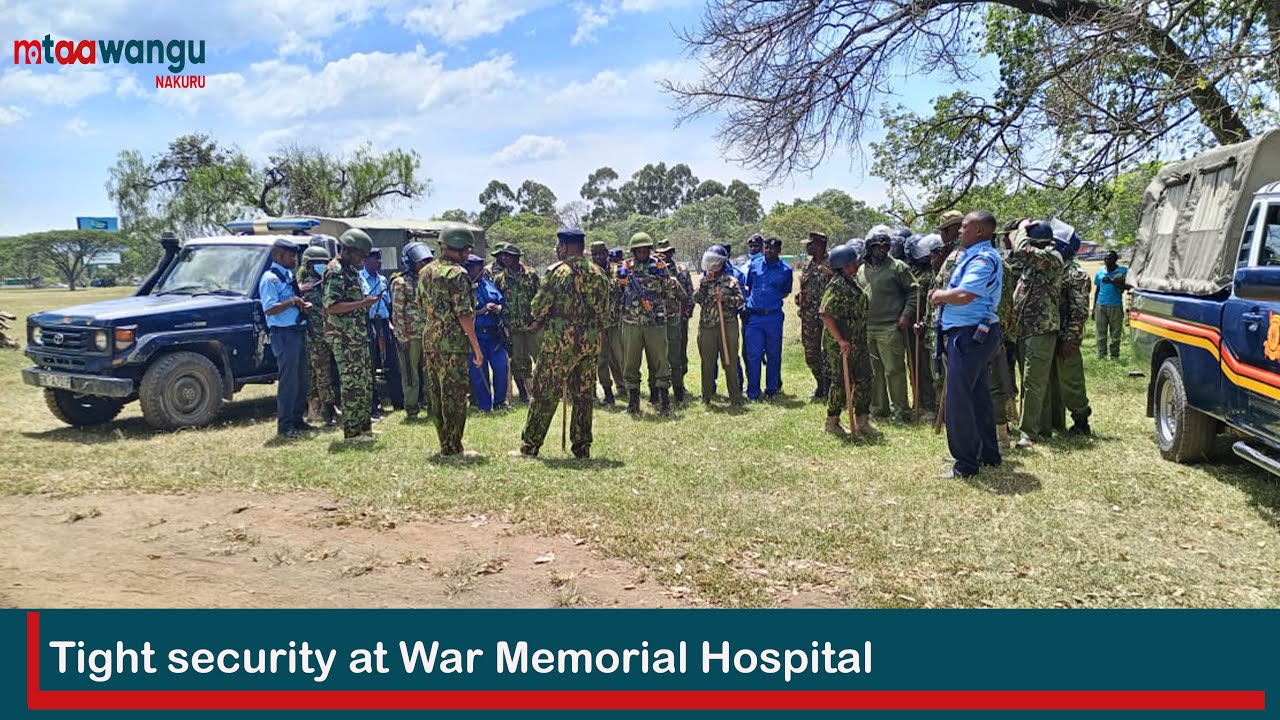 Heavy police presence at the War Memorial Hospital - YouTube