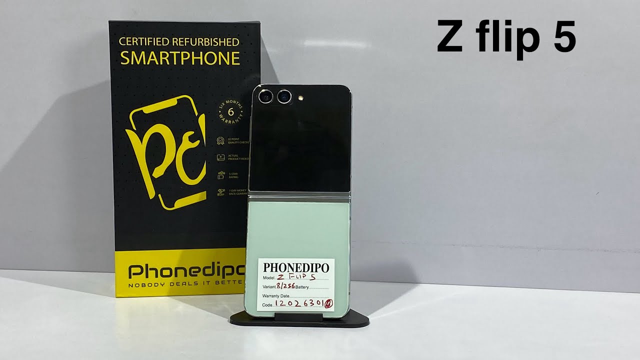 Samsung Z Flip 5 8GB:256GB Mint Green Excellent Condition - YouTube