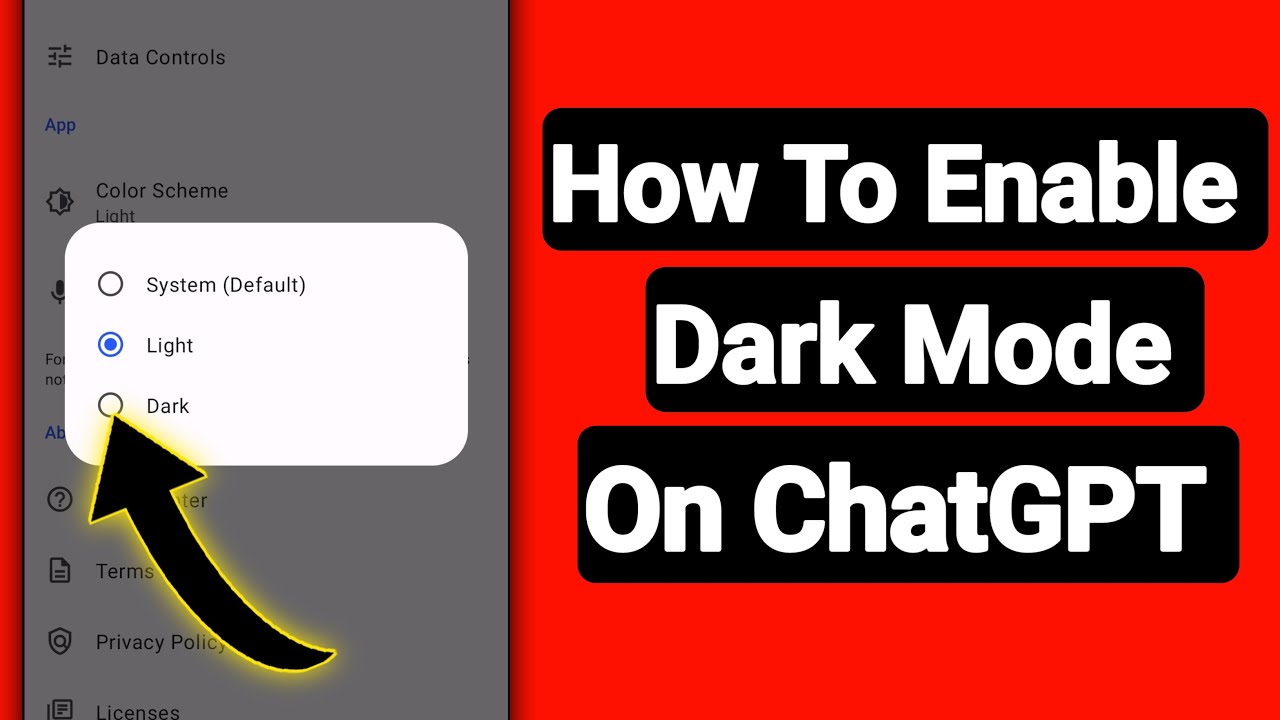 How To Enable Dark Mode On ChatGPT | How To Turn On Dark Mode On ...