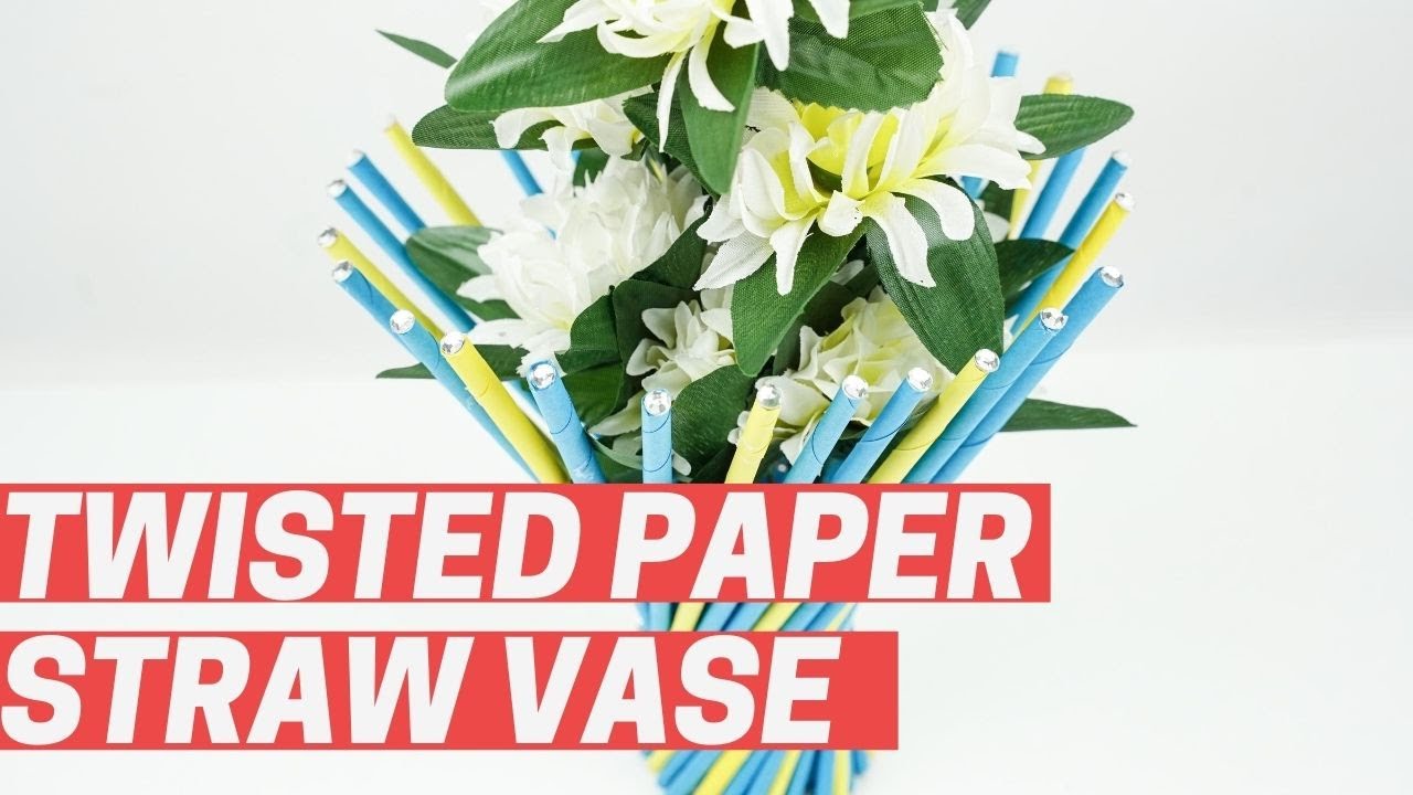 Colorful DIY Paper Straw Twisted Vase - DIYnCrafts.com Tutorials - YouTube