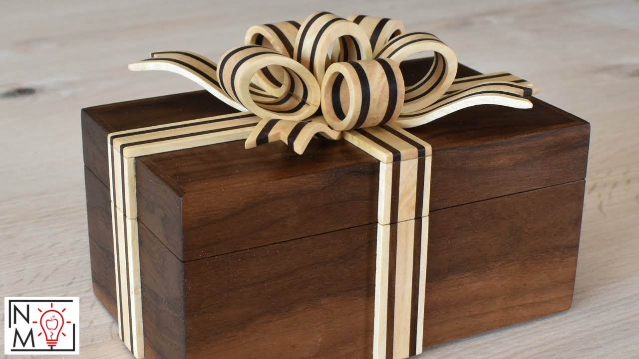 Wrap a Box with a Wooden Ribbon YouTube #Shorts - YouTube